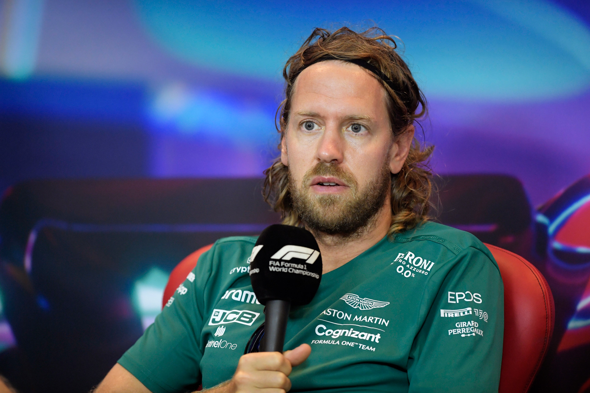 Bonito momento para Sebastian Vettel