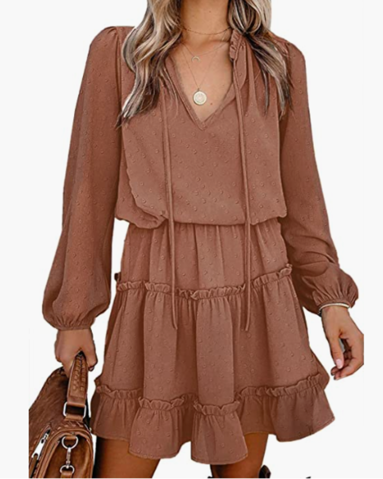 Rustic and Brown Mini Dresses from Amazon You Can Wear This Season