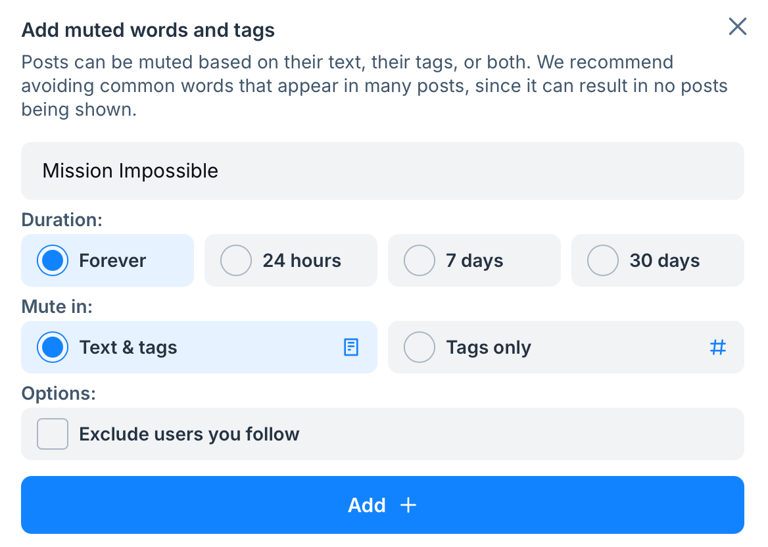 How to Mute Words and Phrases on Your Bluesky Feed