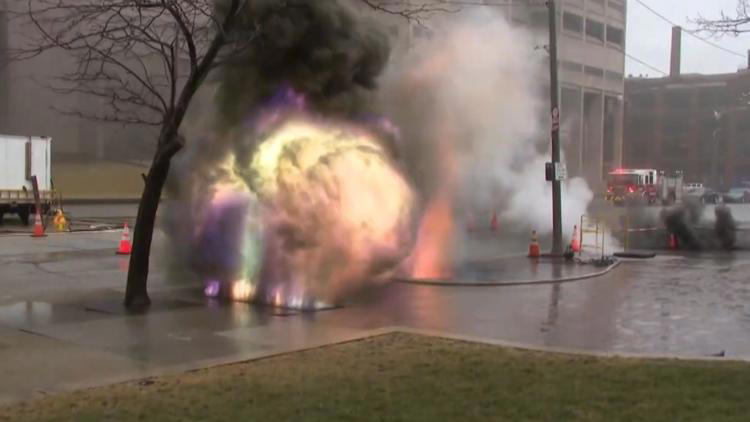 WATCH: Explosion caught on camera as crews respond to underground ...