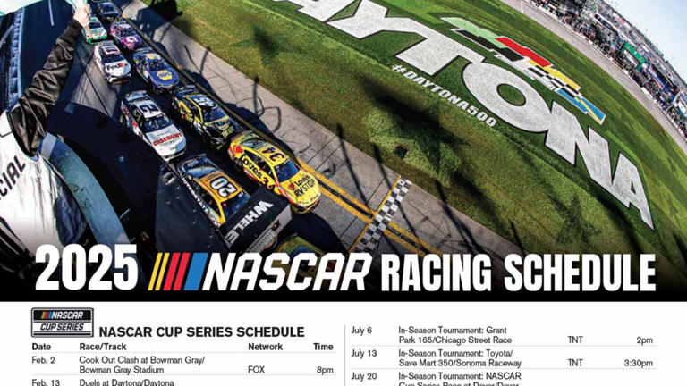 Get a Free Printable NASCAR 2025 TV Schedule!