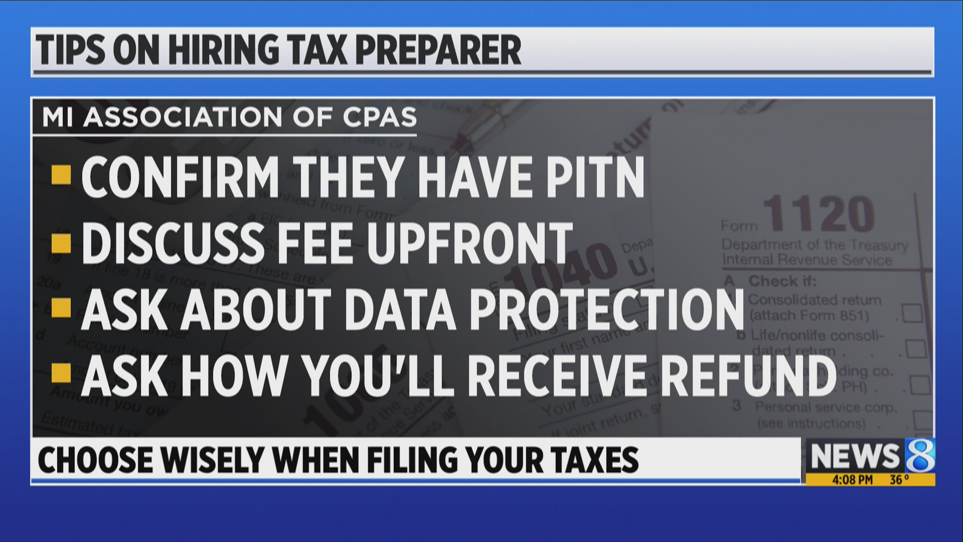 Choose wisely when filing your taxes