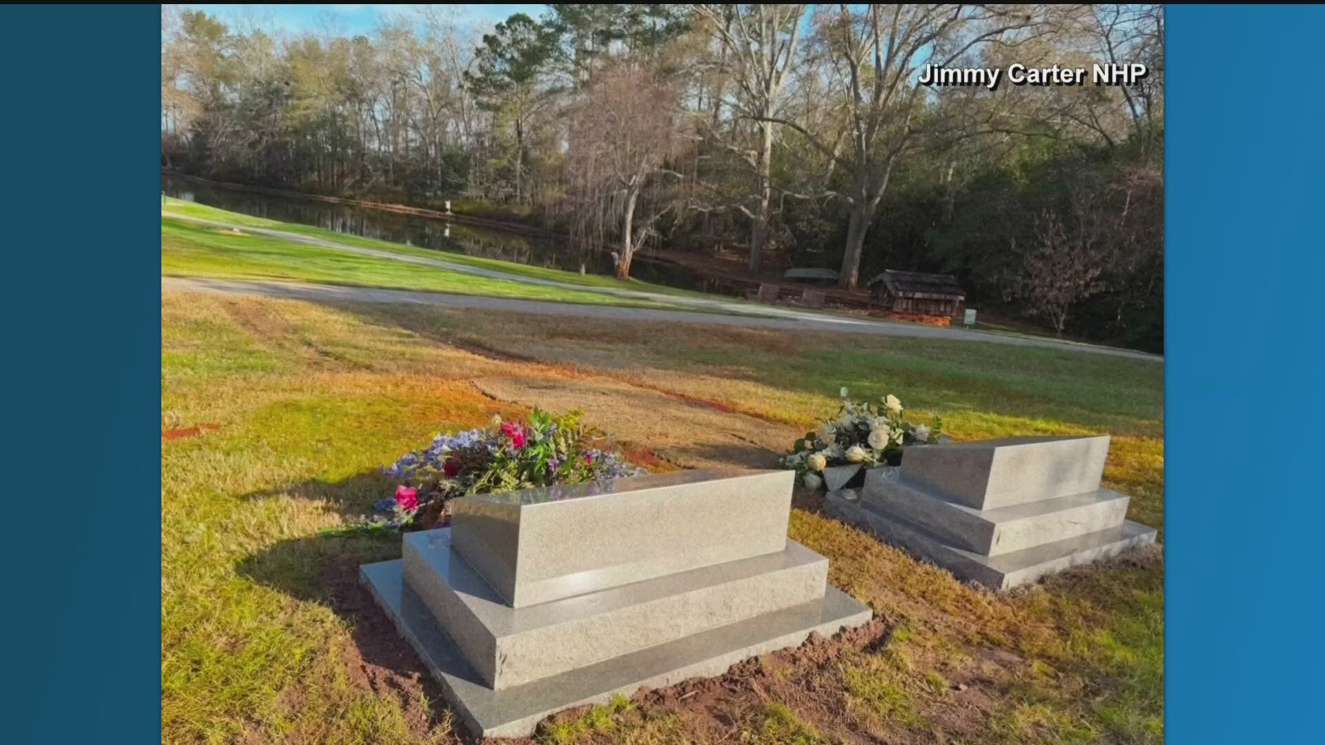 View of Jimmy Carter's final resting place