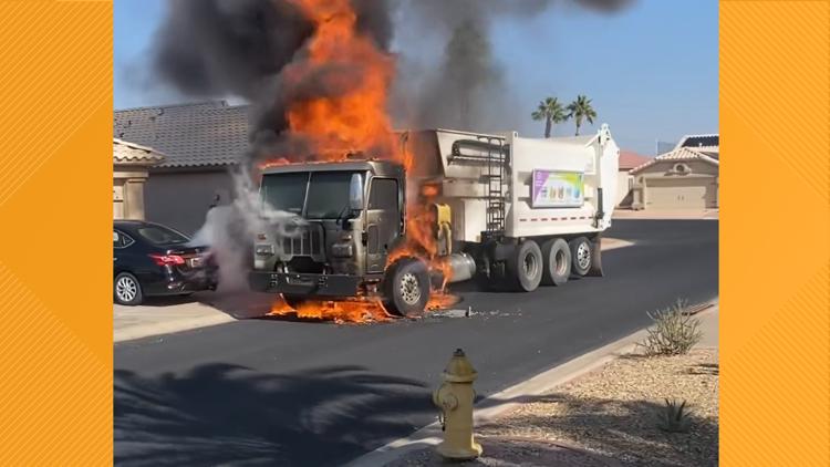 Valley firefighter hurt by explosion while battling garbage truck fire ...