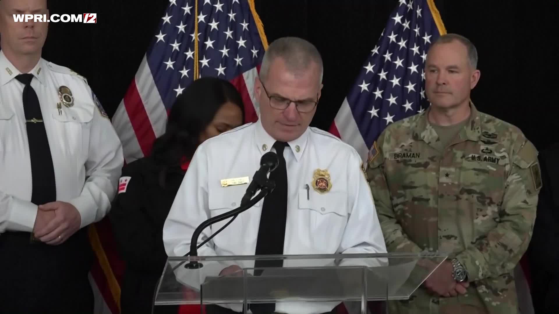 DC officials hold a press conference on the air collision