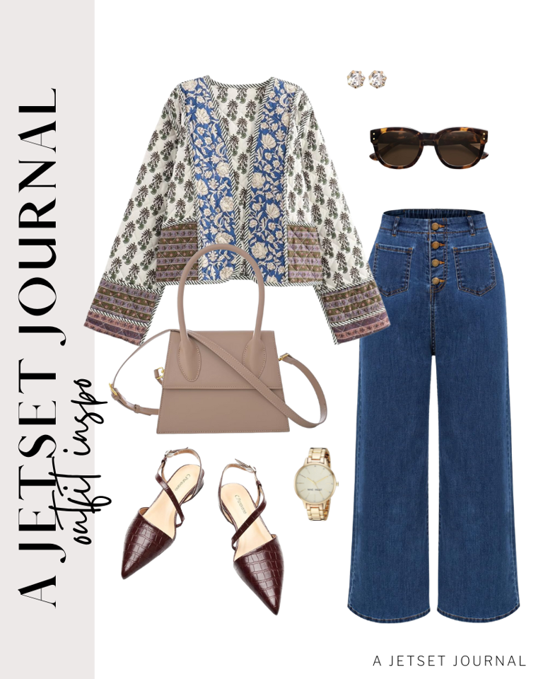 Style These Wide Leg Jeans with Light Colored Tops in Five Ways