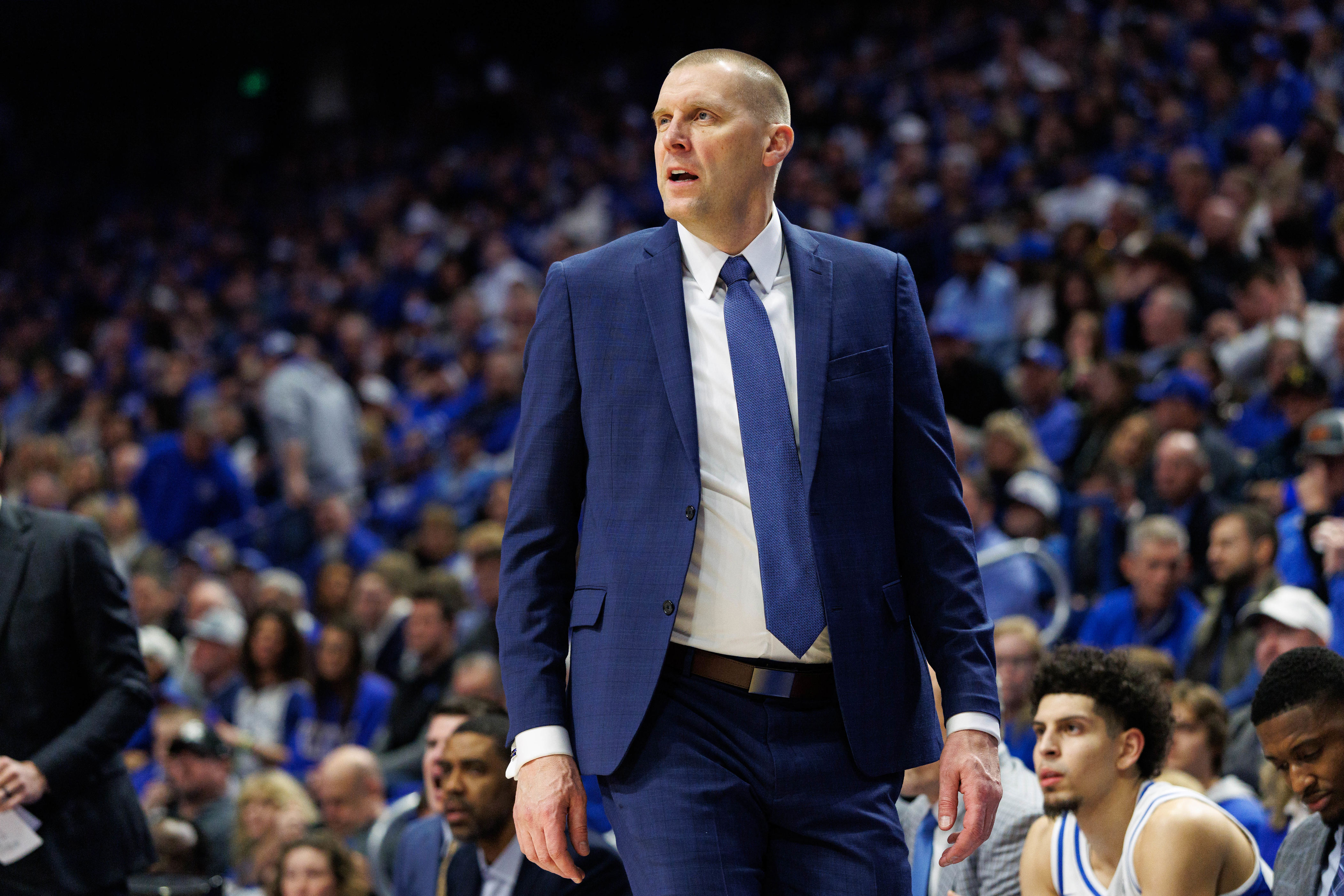 What grade does Kentucky coach Mark Pope give himself for last season?