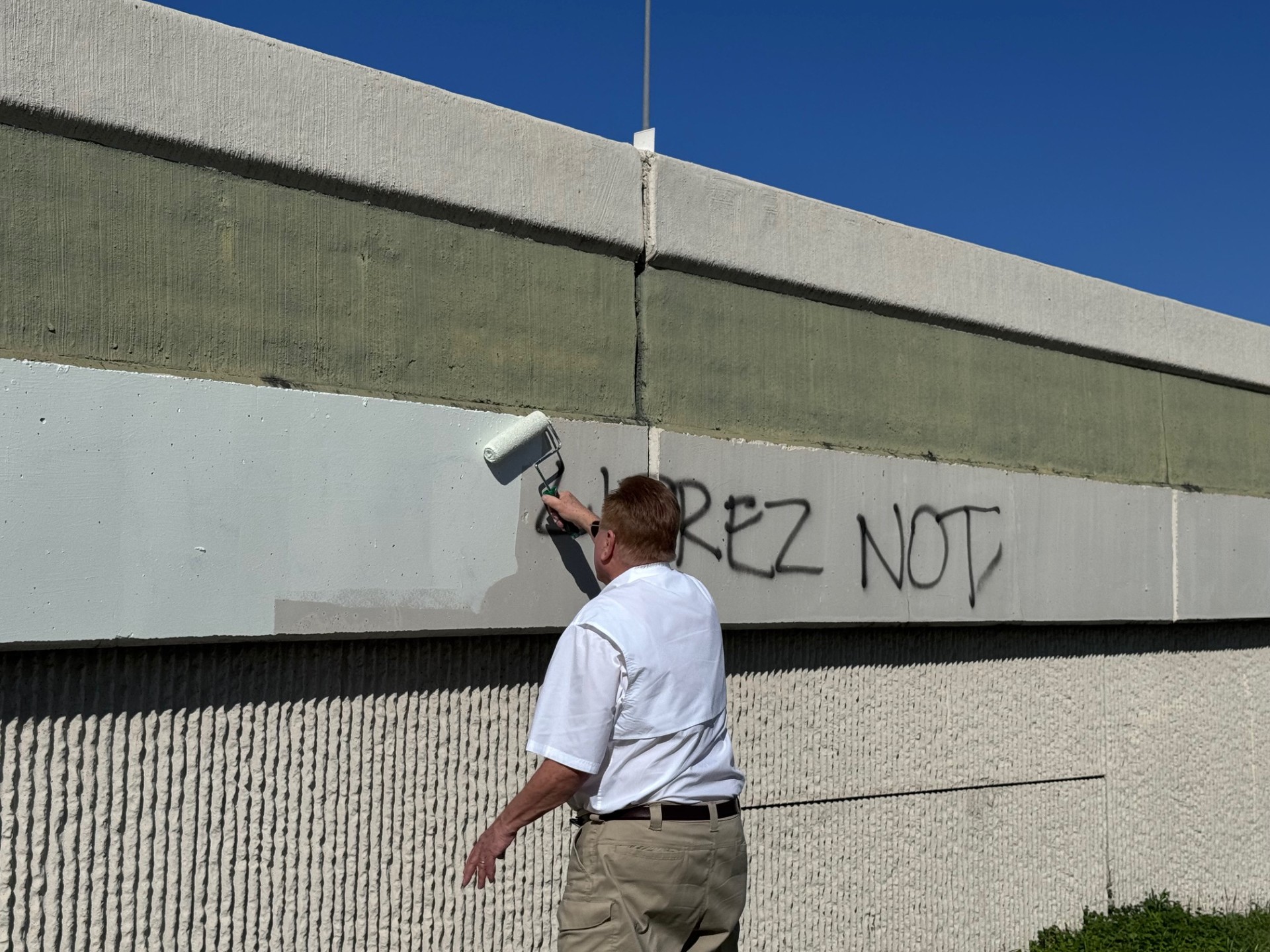 Anti-Trump graffiti was found on a Conroe bridge. The Montgomery County ...