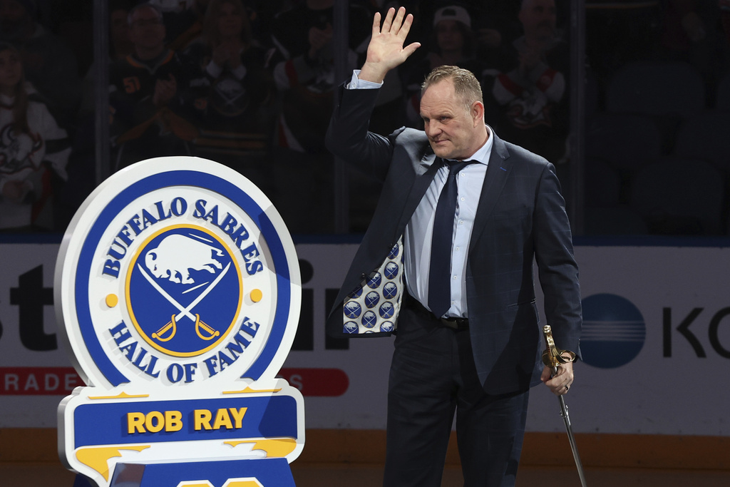 Feared NHL enforcer Rob Ray shows his emotional side in being inducted ...