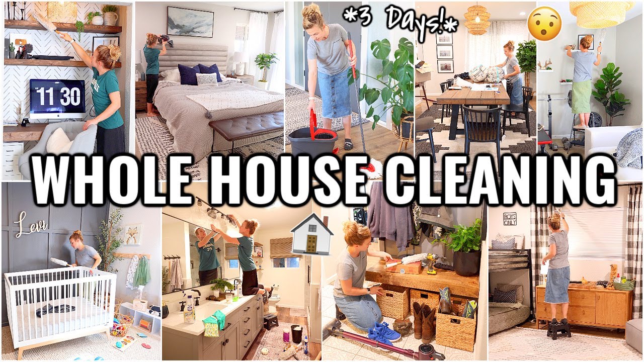 WHOLE HOUSE *DEEP* CLEAN WITH ME!!🏠