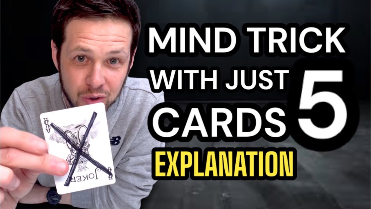 Mind Reading Trick with JUST 5 CARDS (Tutorial) EASY TO DO Mentalism. Insane Trick REVEALED!