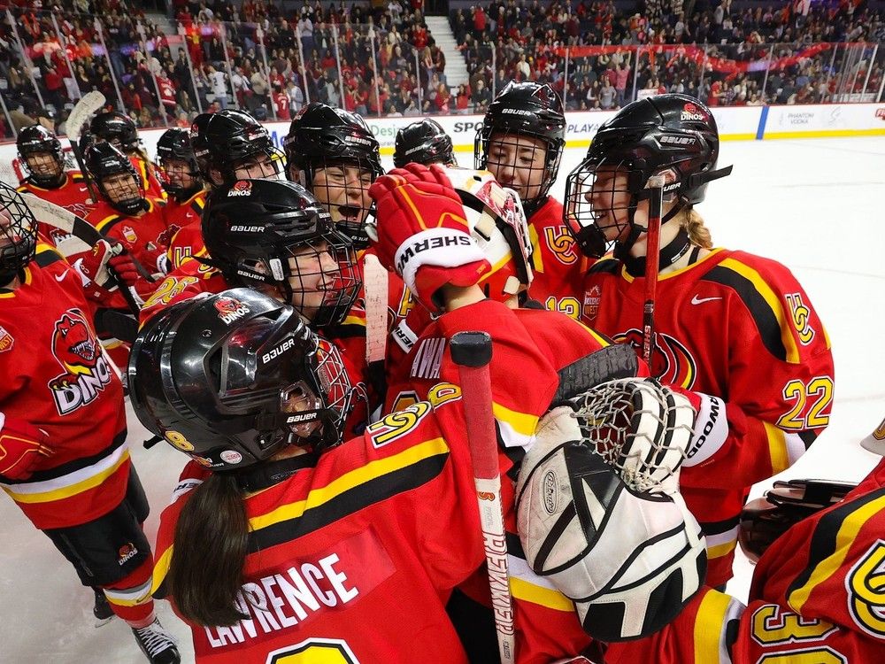 Dinos rally past Cougars in Crowchild Classic women's hockey shootout ...