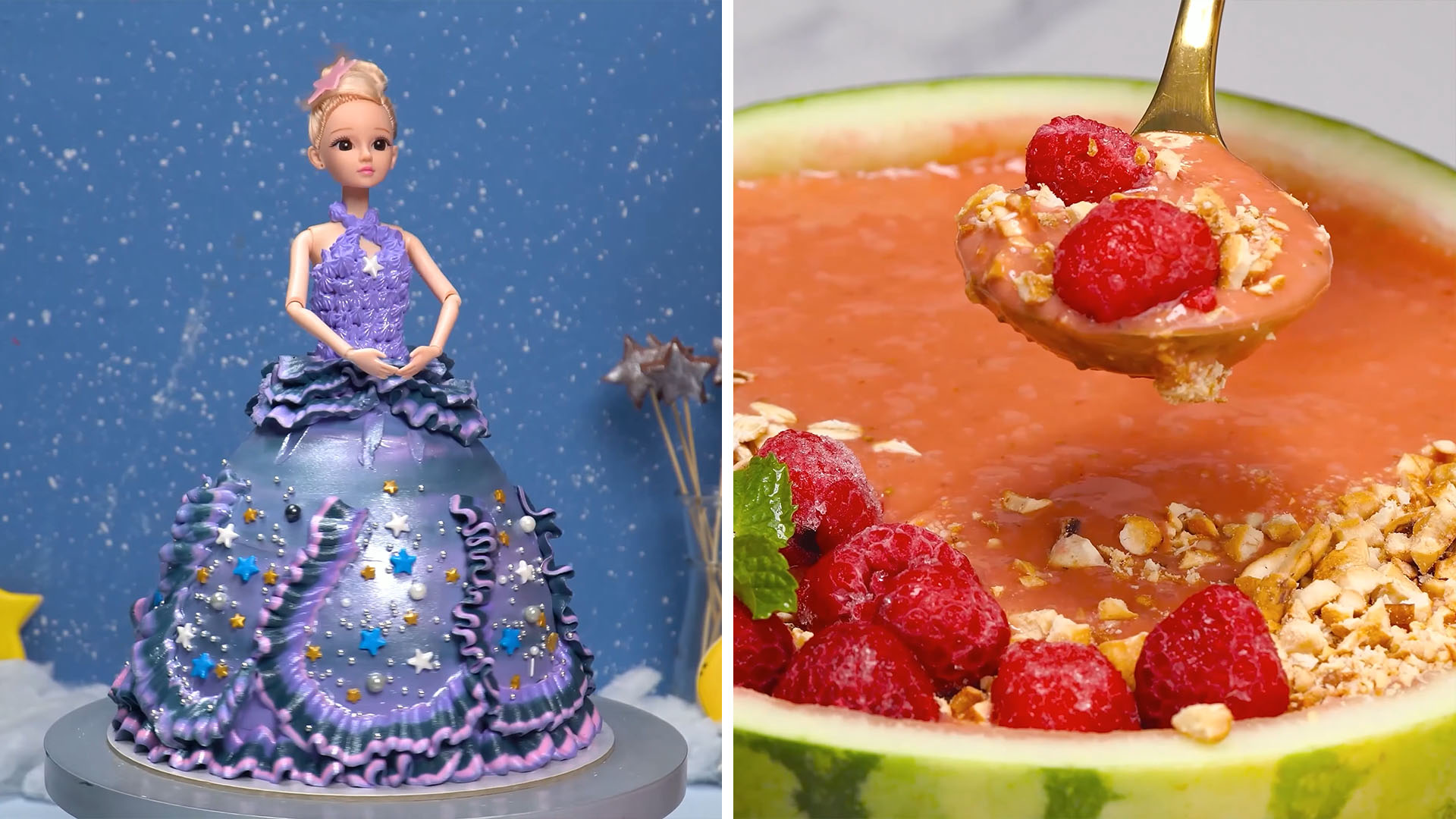 Cinderella Cake & Strawberry Topping Cake Design | Creative Cake ...