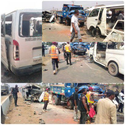 Many feared dead as Anambra task force vehicle rams into loaded tipper