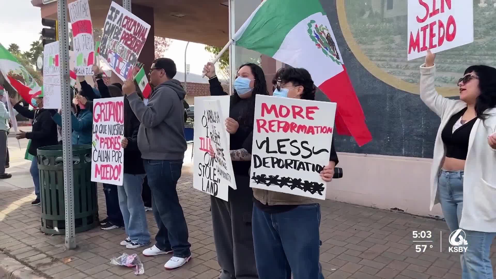 Lompoc residents protest potential immigration enforcement operations