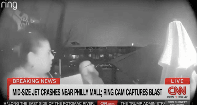 Ring doorbell cam captures moment plane crashes into building near ...