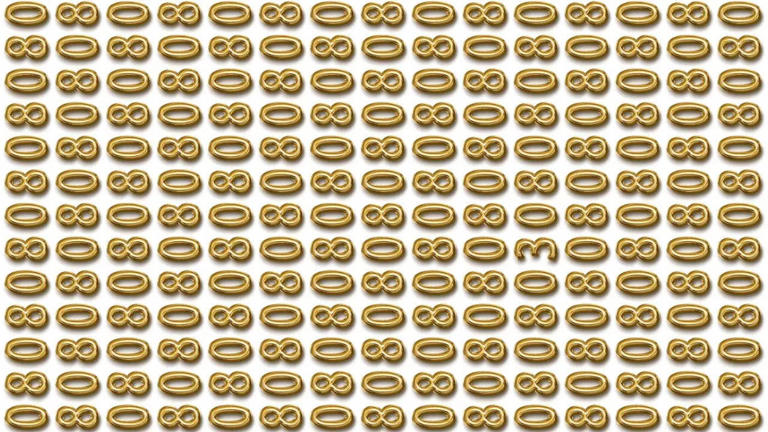 Optical illusion Eye Test: In A Sea Full Of Golden Identical Numbers ...