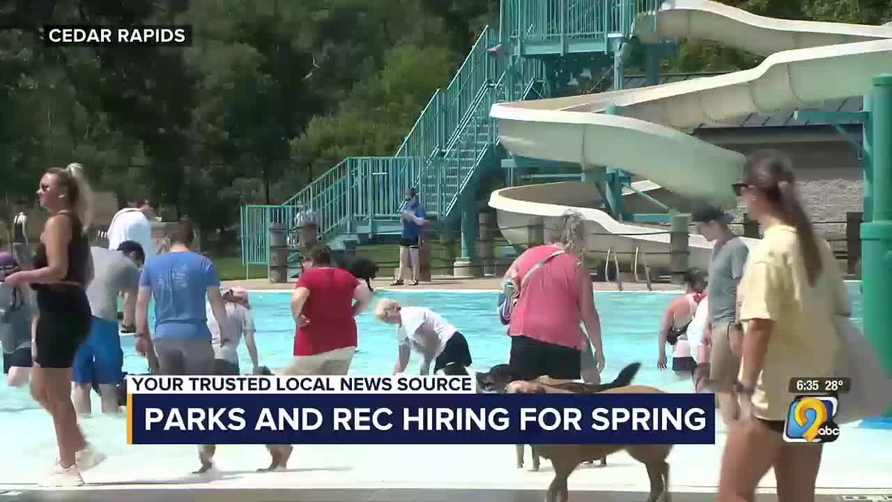 Cedar Rapids Parks and Rec department hiring for seasonal staffing