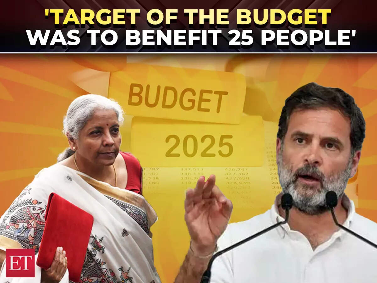 Rahul Gandhi slams Union Budget 2025, says target only to benefit '20 ...