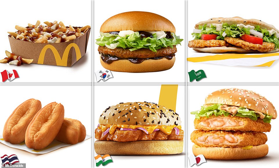 The different McDonald's menus around the world