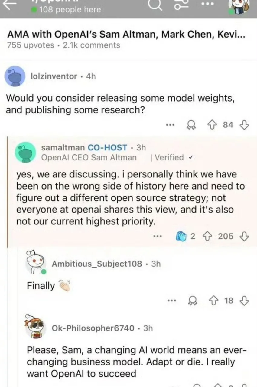 OpenAI奥特曼承认开源策略失误！