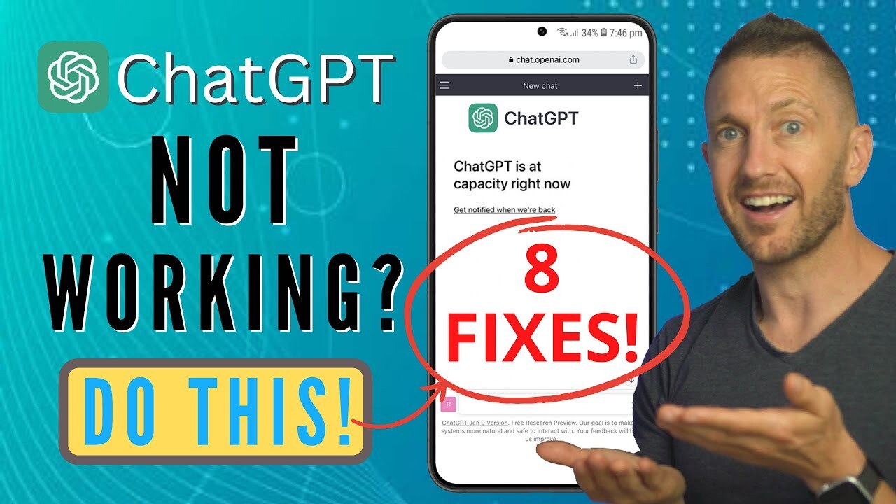 How to FIX Chat GPT Not Working (Chat GPT Down, Not Opening, At Capacity, Login Error)