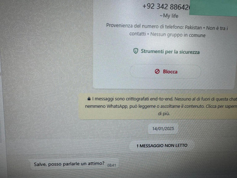 "Salve, posso parlarle un attimo?". Così scatta la truffa via WhatsApp