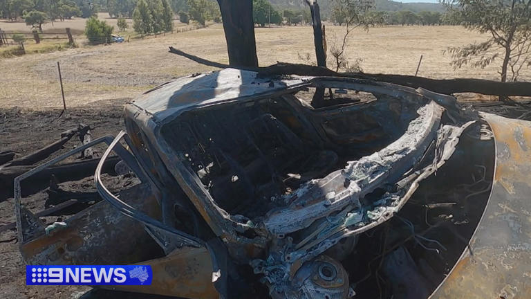 Young driver's miraculous escape from explosive car crash