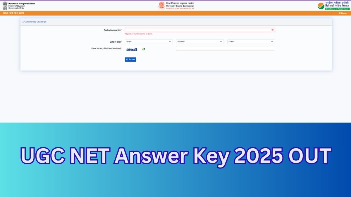 UGC NET Answer Key 2025 OUT at ugcnet.nta.ac.in: यूजीसी नेट दिसंबर ...