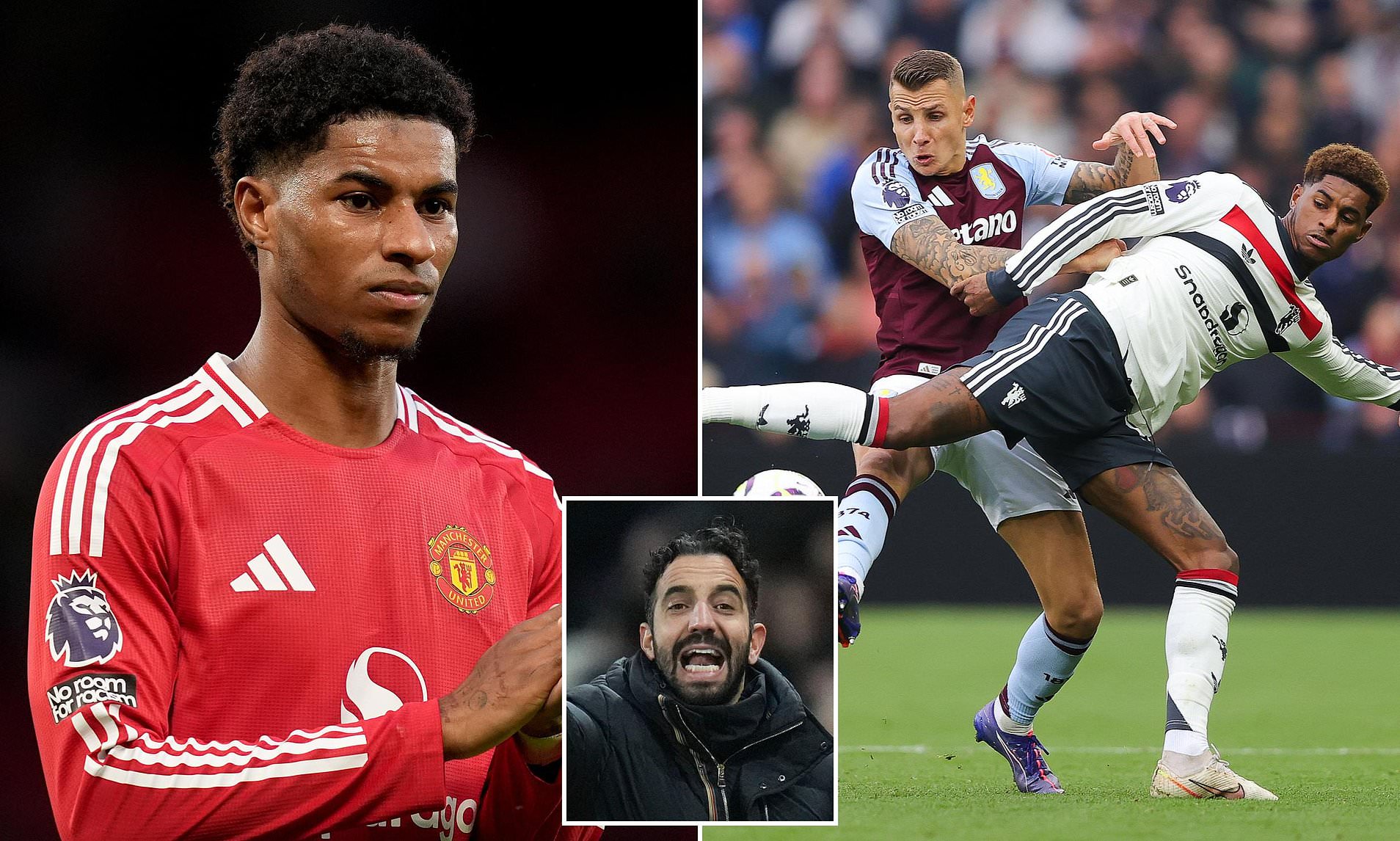 Marcus Rashford bids farewell to his Manchester United team-mates as he ...