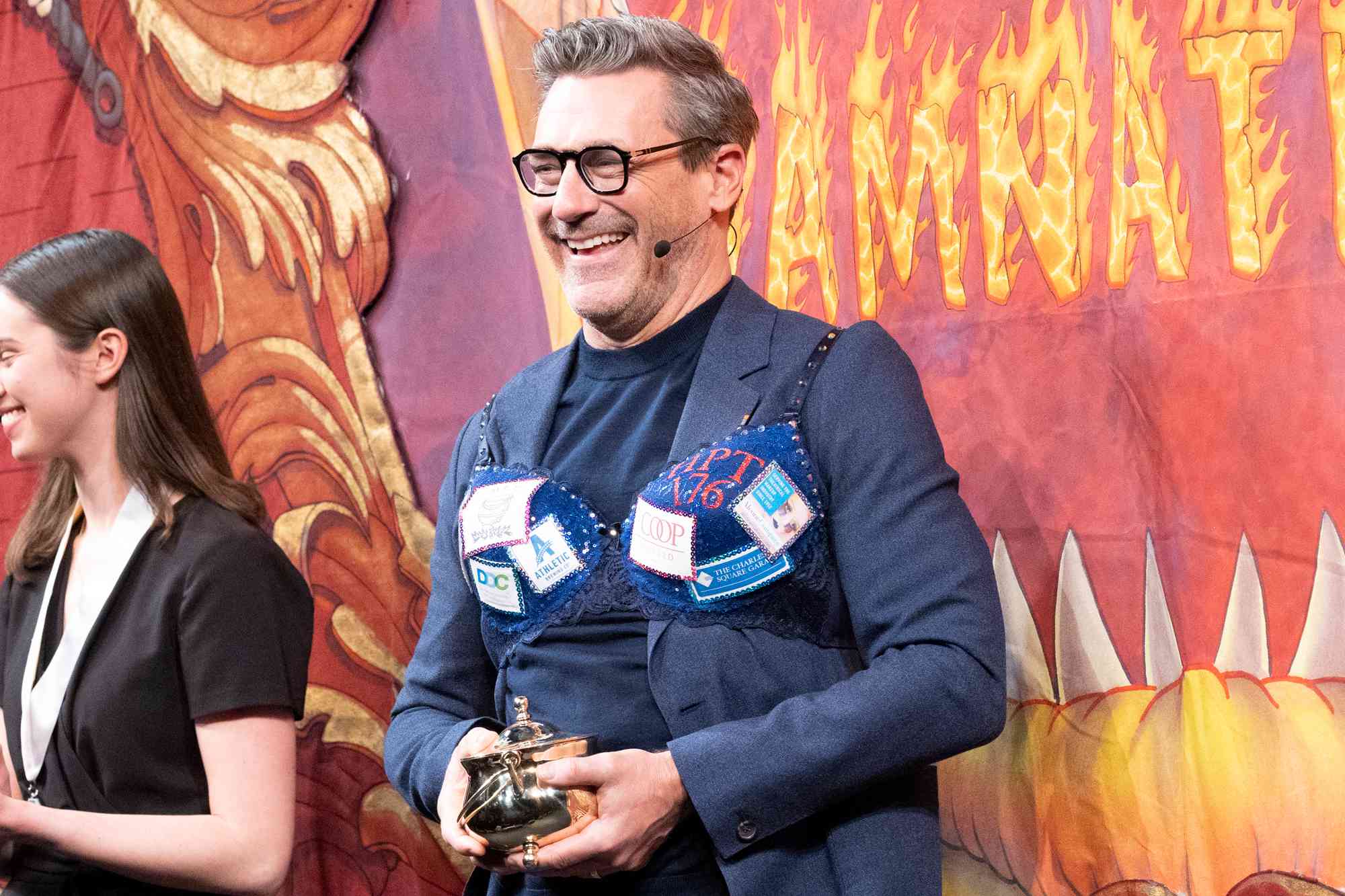 Jon Hamm Graciously Gets Roasted While Accepting Harvard's Hasty Pudding Man of the Year Award