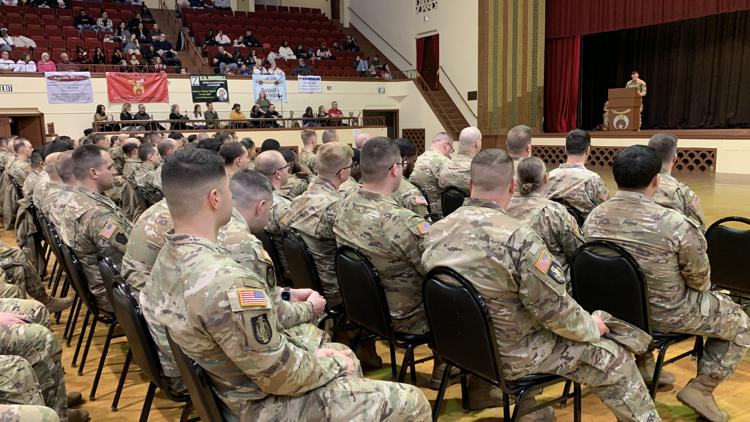 Families and friends give deployment ceremony for Pennsylvania National ...