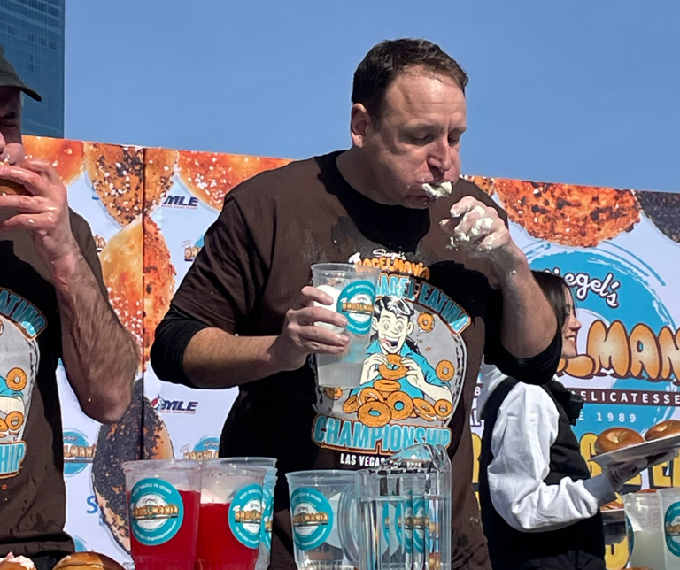 Did Joey Chestnut Defend His Bagel-Eating Championship Title In Las Vegas?