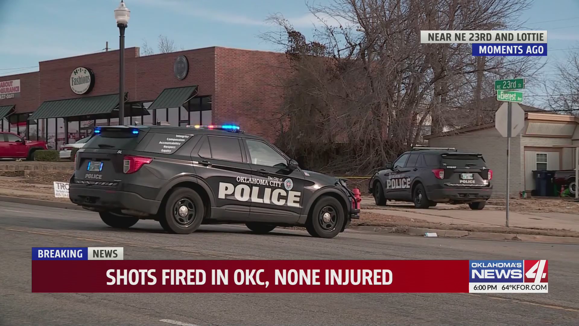 Shots fired in OKC, none injured