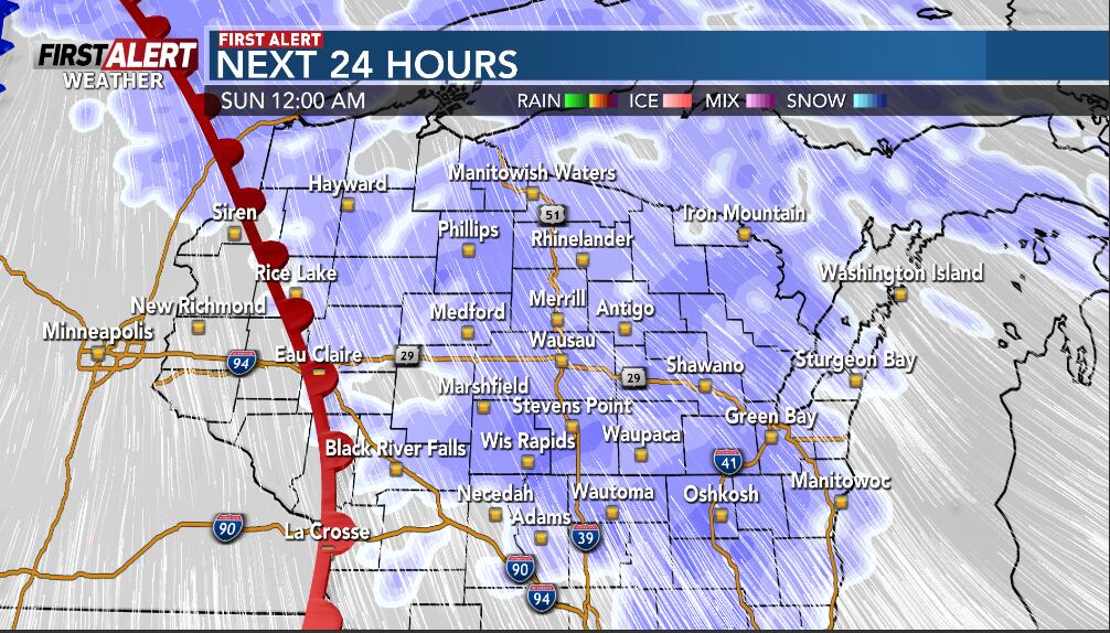 First Alert Weather: Two rounds of snow through Monday, more messy ...