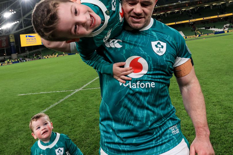 Cian Healy celebrates rugby triumph on the pitch with adorable sons ...