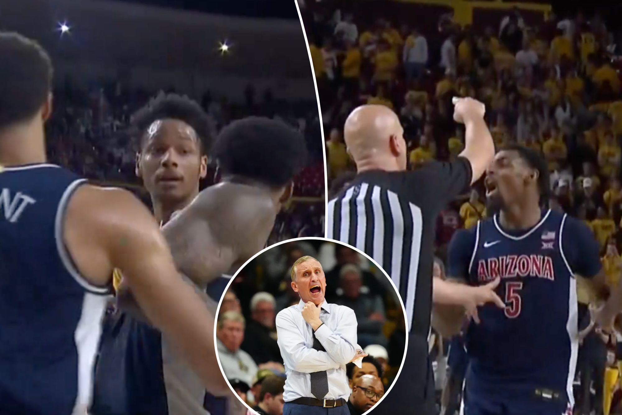 Arizona-Arizona State game turns wild with head-butt, multiple ...