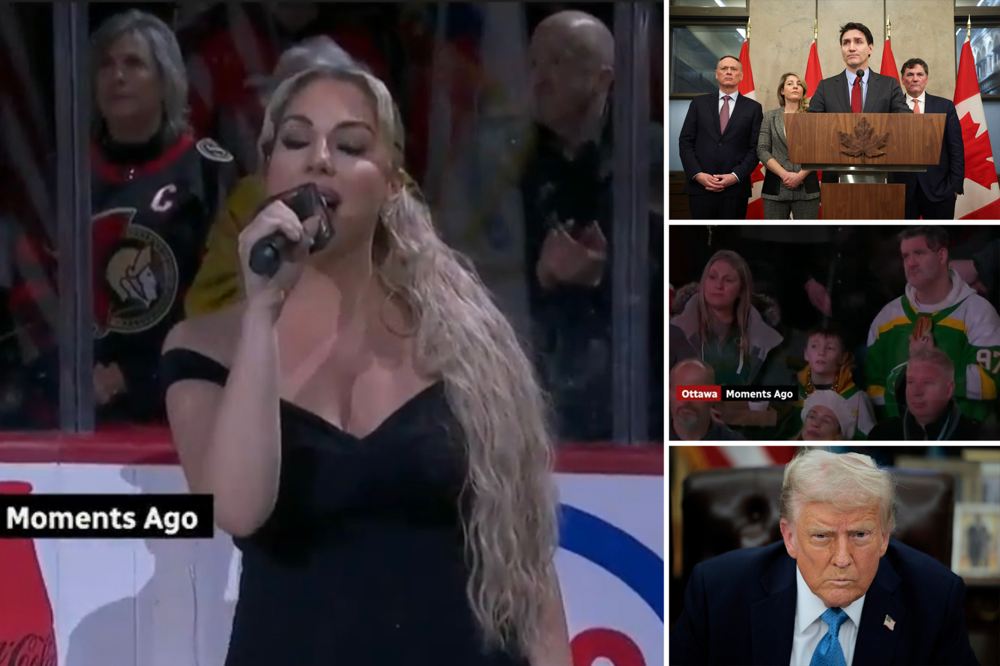 Canadian hockey fans boo the ‘Star Spangled Banner’ at NHL game after ...