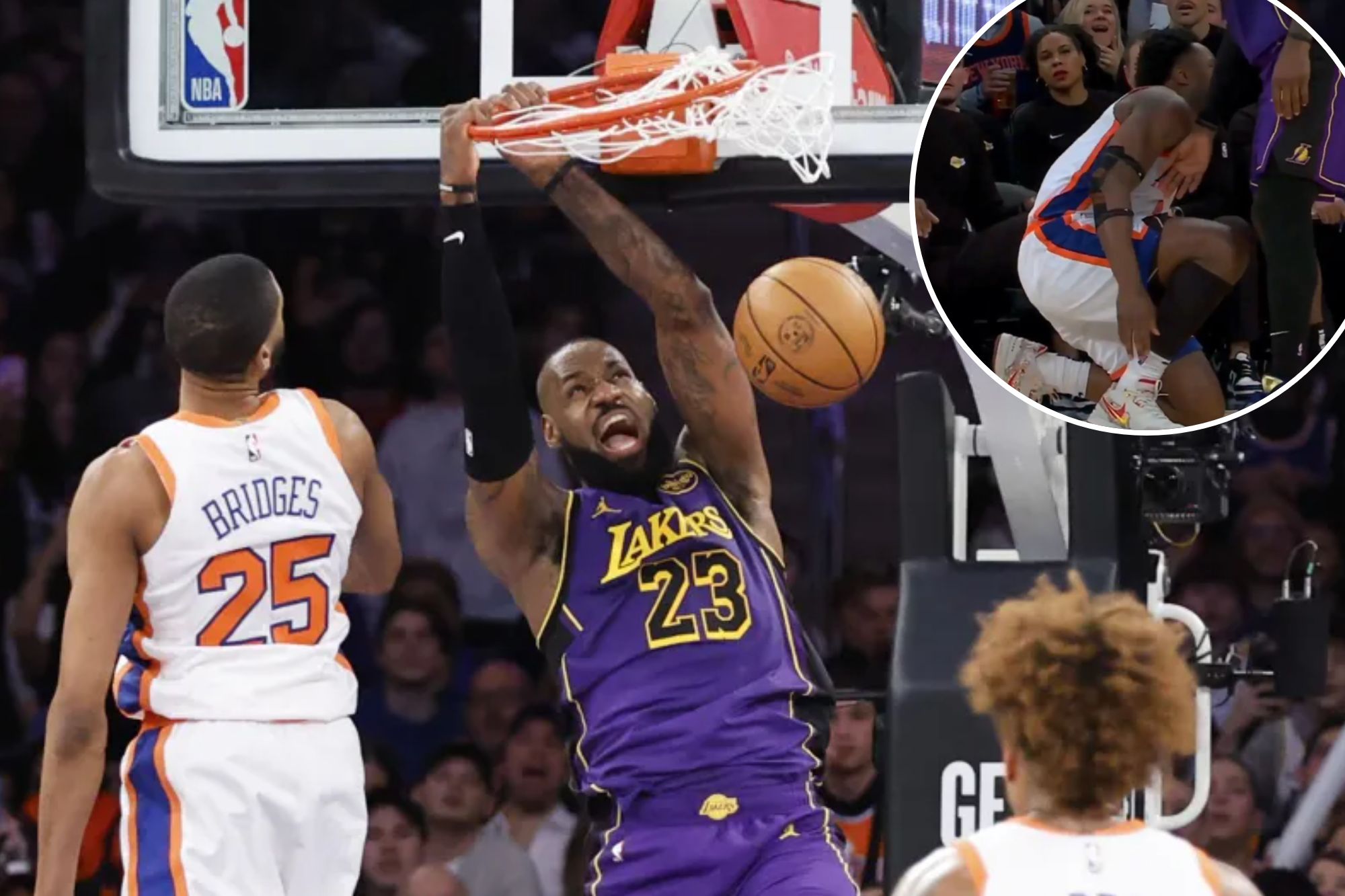 LeBron James dominates as Lakers rip Knicks who also lose OG Anunoby to ...
