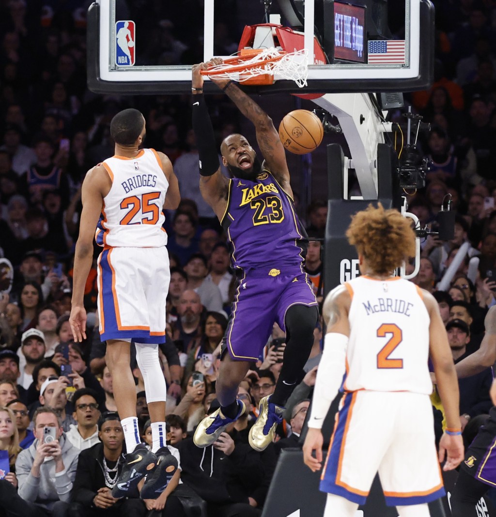 LeBron James dominates as Lakers rip Knicks who also lose OG Anunoby to ...