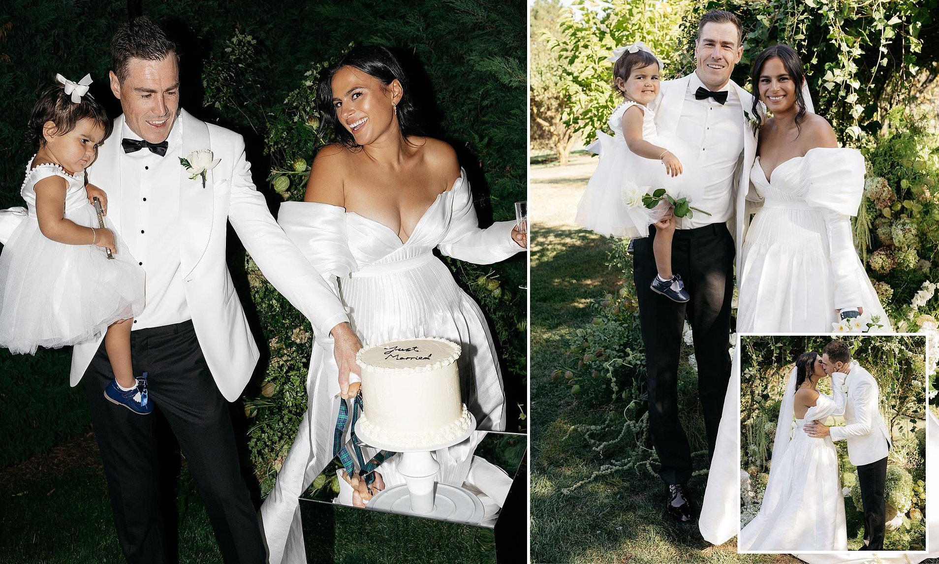 Footy star Jeremy Cameron marries his sweetheart in stunning ceremony ...