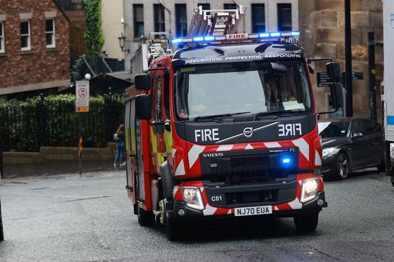 Battery 'explodes' as Somerset fire crews battle garage blaze