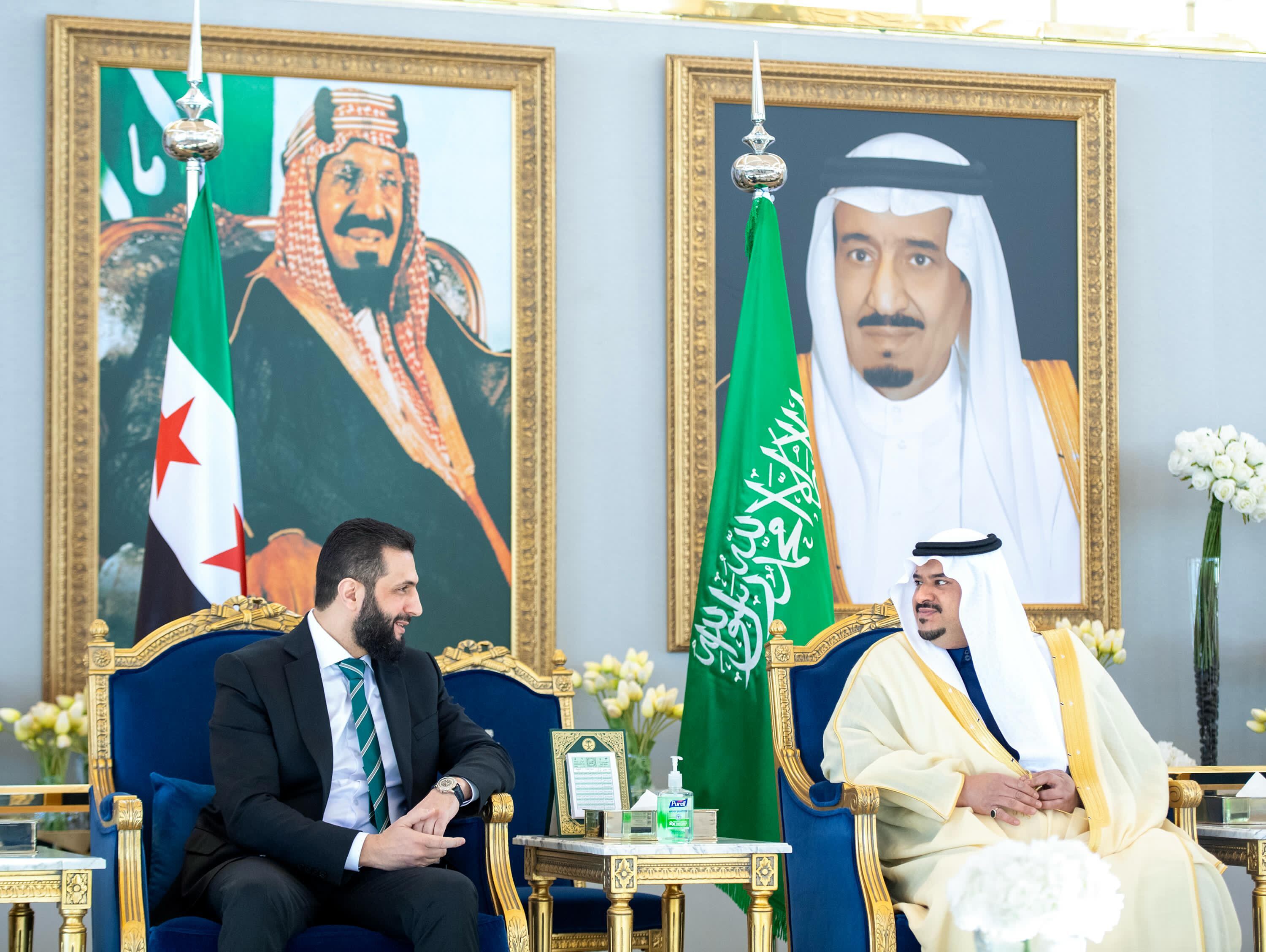 Syria's Al Shara arrives in Saudi Arabia for first trip abroad as leader