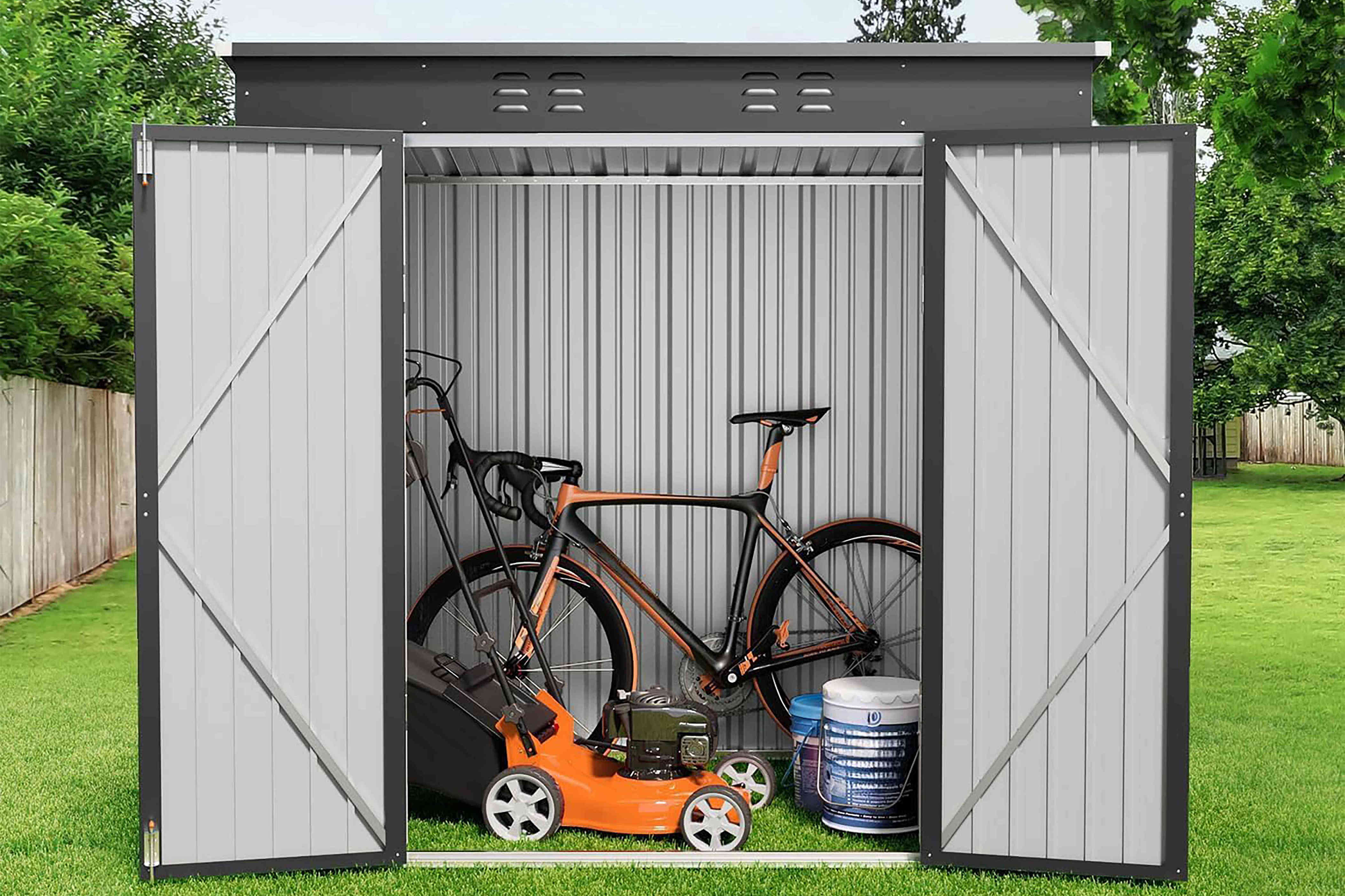 Finally Organize Your Outdoor Clutter With This Under-$150 Storage Shed