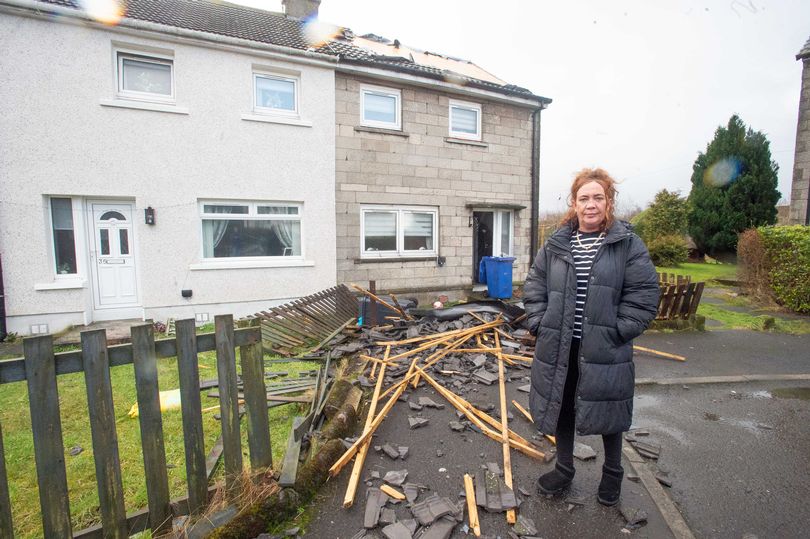 Scots mum forced to flee home as Storm Eowyn rips roof off weeks after ...
