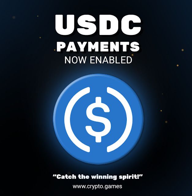 CryptoGames Introduces USD Coin (USDC) to Its Expanding List of Supported Cryptocurrencies