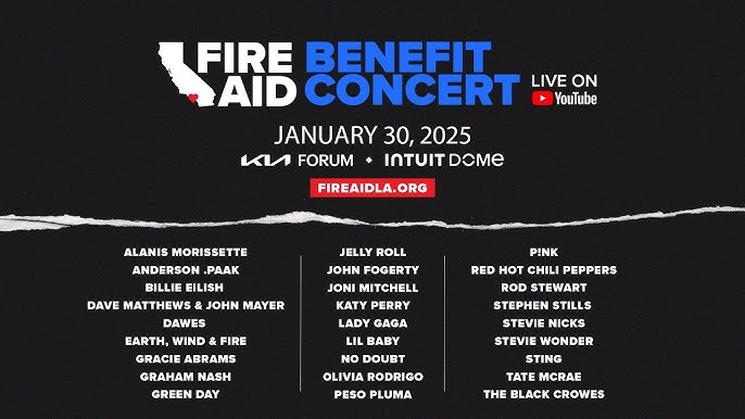 Los Angeles Fire Aid Concert Highlights Revealed