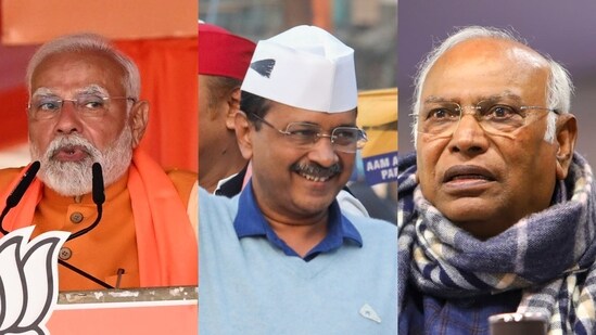 Modi vs Kejriwal vs Kharge: Delhi sees fierce political showdown on ...
