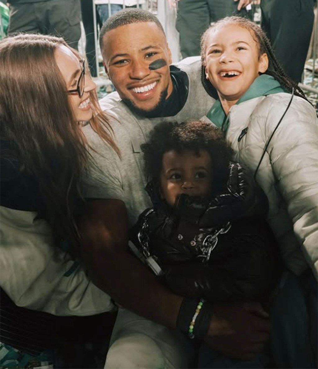 Saquon Barkley reveals engagement to girlfriend Anna Congdon before ...