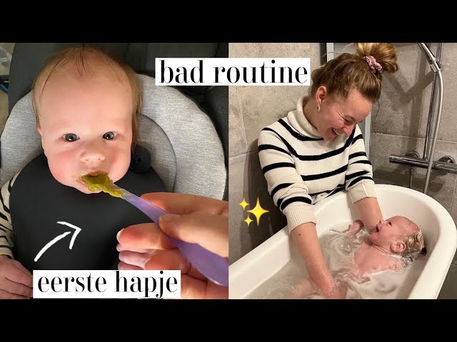 Levv Krijgt Zijn Eerste Hapje _ Bad Routine Baby _ Weekvlog